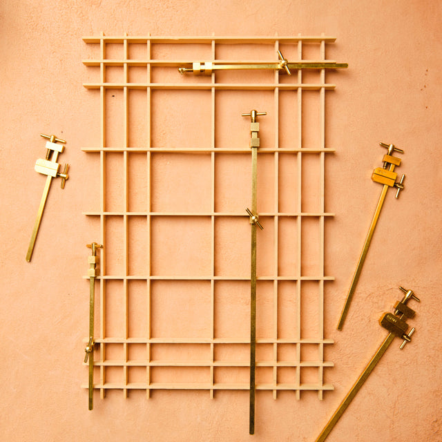 Japanese Hatagane Clamp - 300mm Solid Brass – Japanese Tools Australia