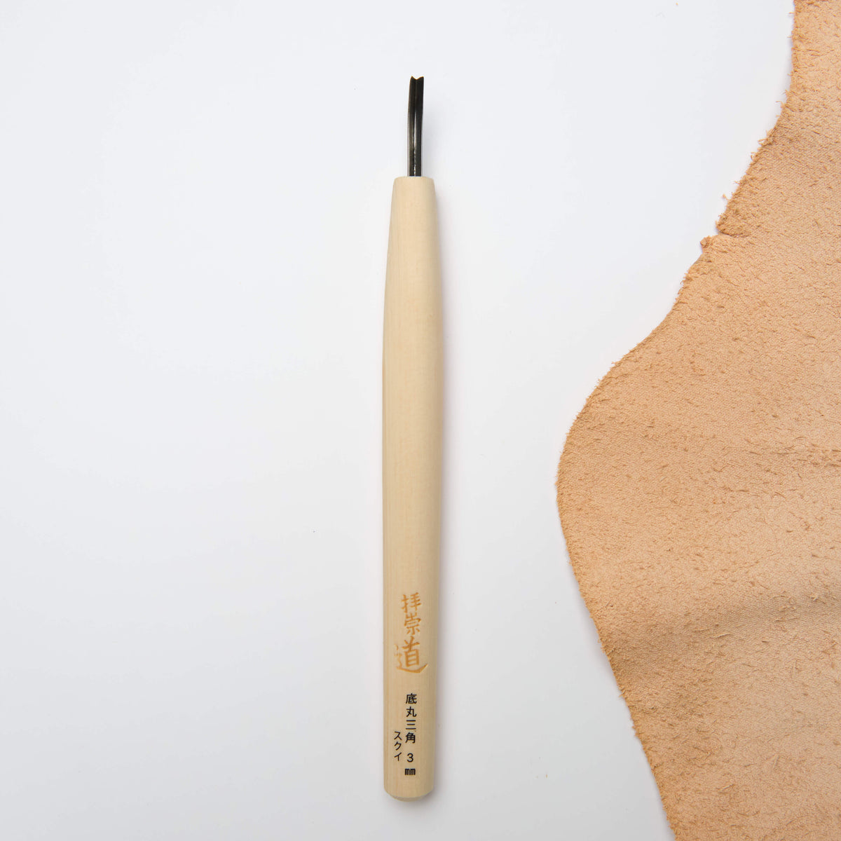 HSS Round Bottom curve V-gouge skew 3mm – Japanese Tools Australia